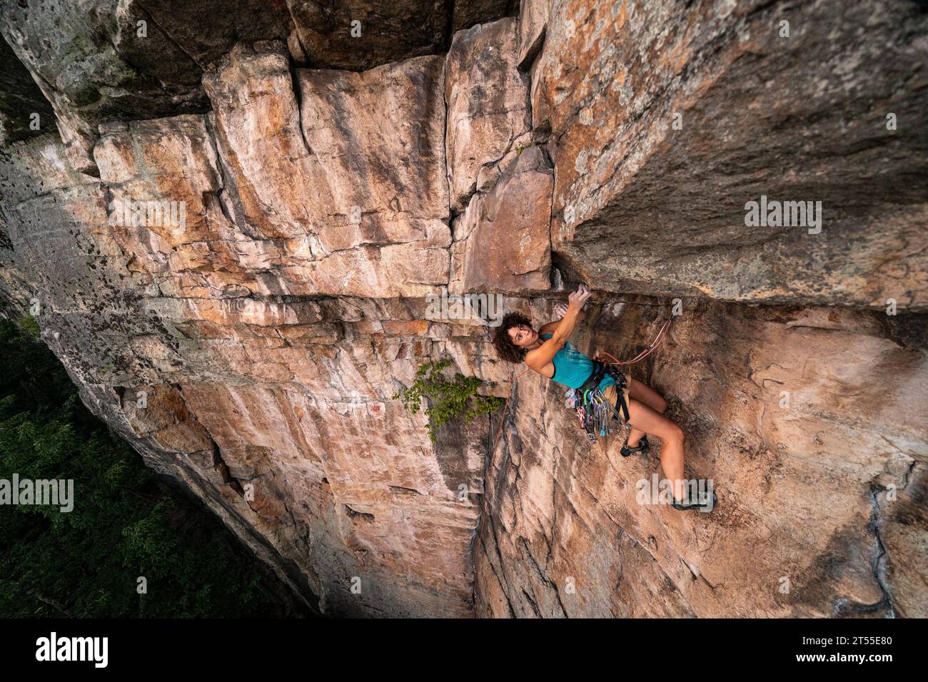 Amanda Milhet - Birdcage - Gunks NY USA Climbing Stock Photo - Alamy
