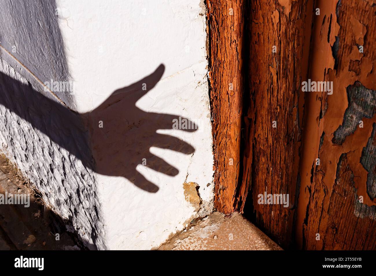 Shadow of a scary Halloween hand Stock Photo - Alamy