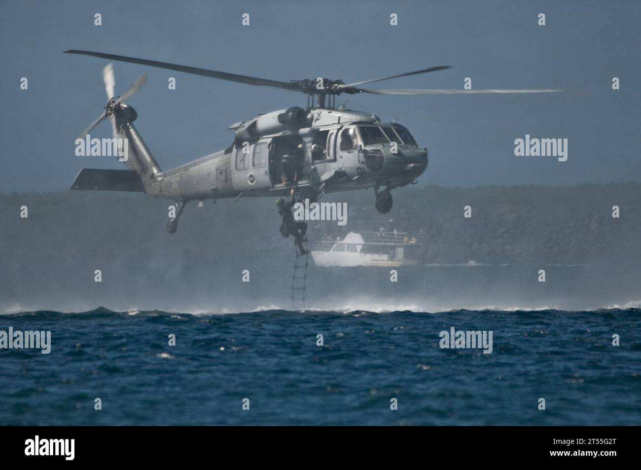 HSC-25, marine, MH-60S Sea Hawk helicopter, rope ladder, Santa Rita ...