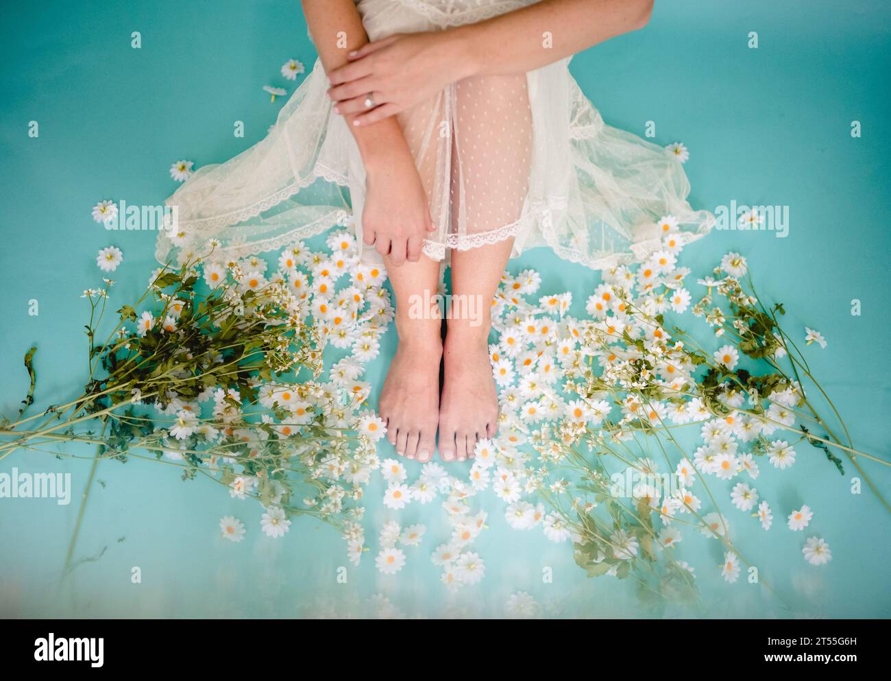 Styled Daisy Lace Dress Shoot Stock Photo - Alamy