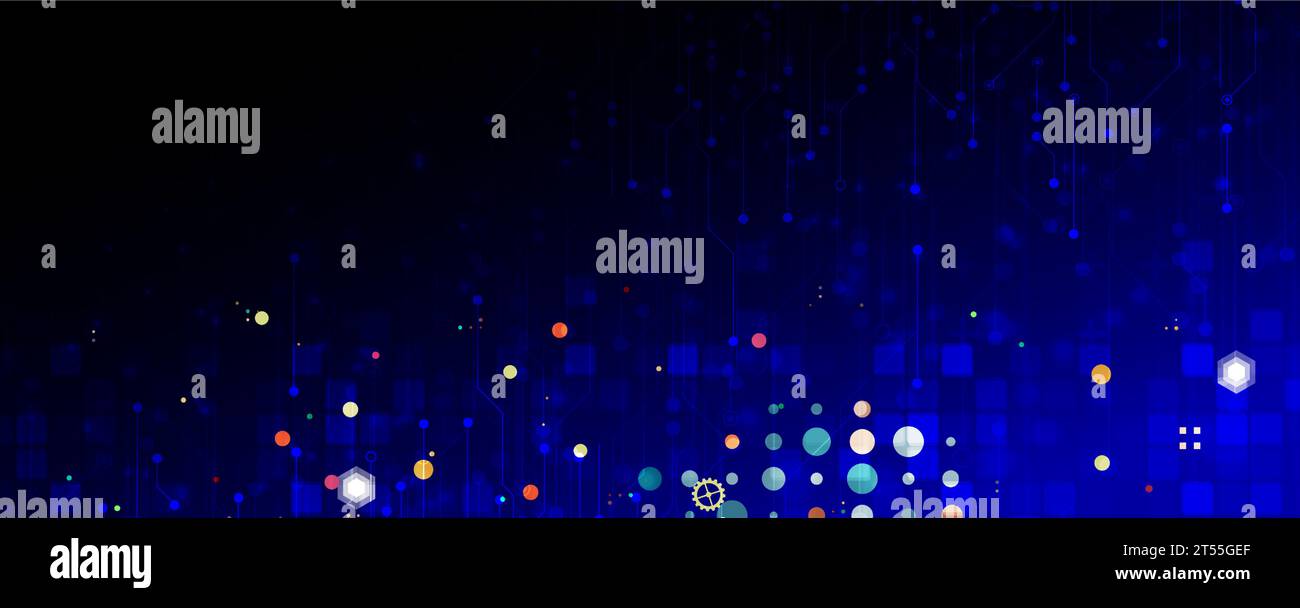 Technology Network Vector Background.. Science and technology ...