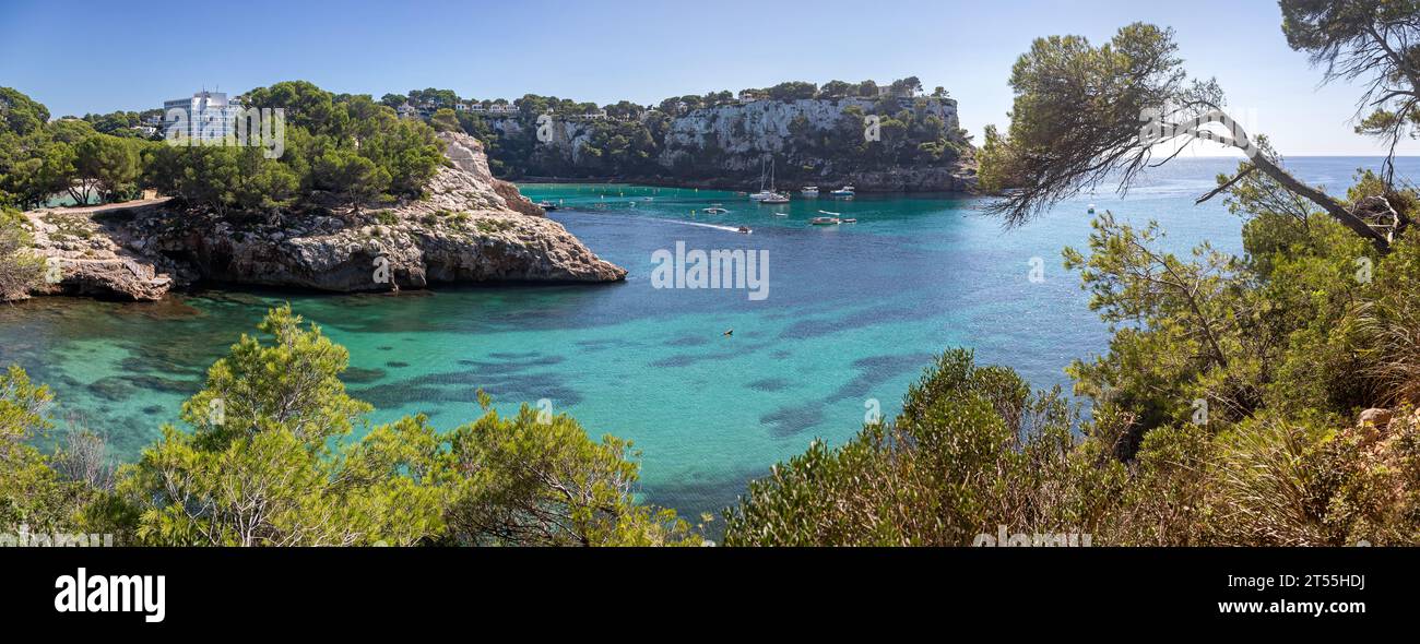 Bay of Cala Galdana at south coast of Menorca (Balearic Islands Stock ...