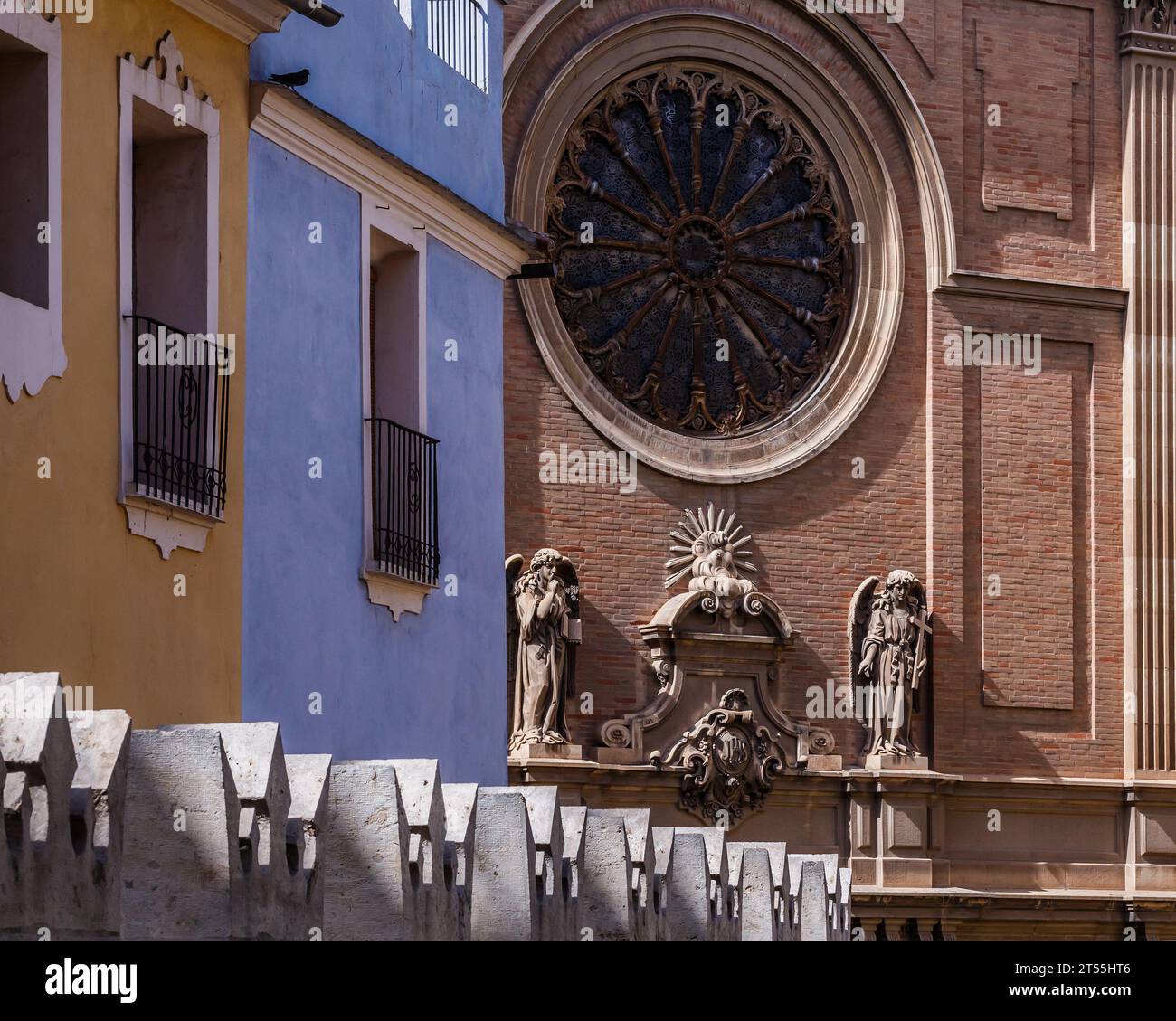 Rose window of the Basilica of the Sacred Heart of Jesus Stock Photo ...