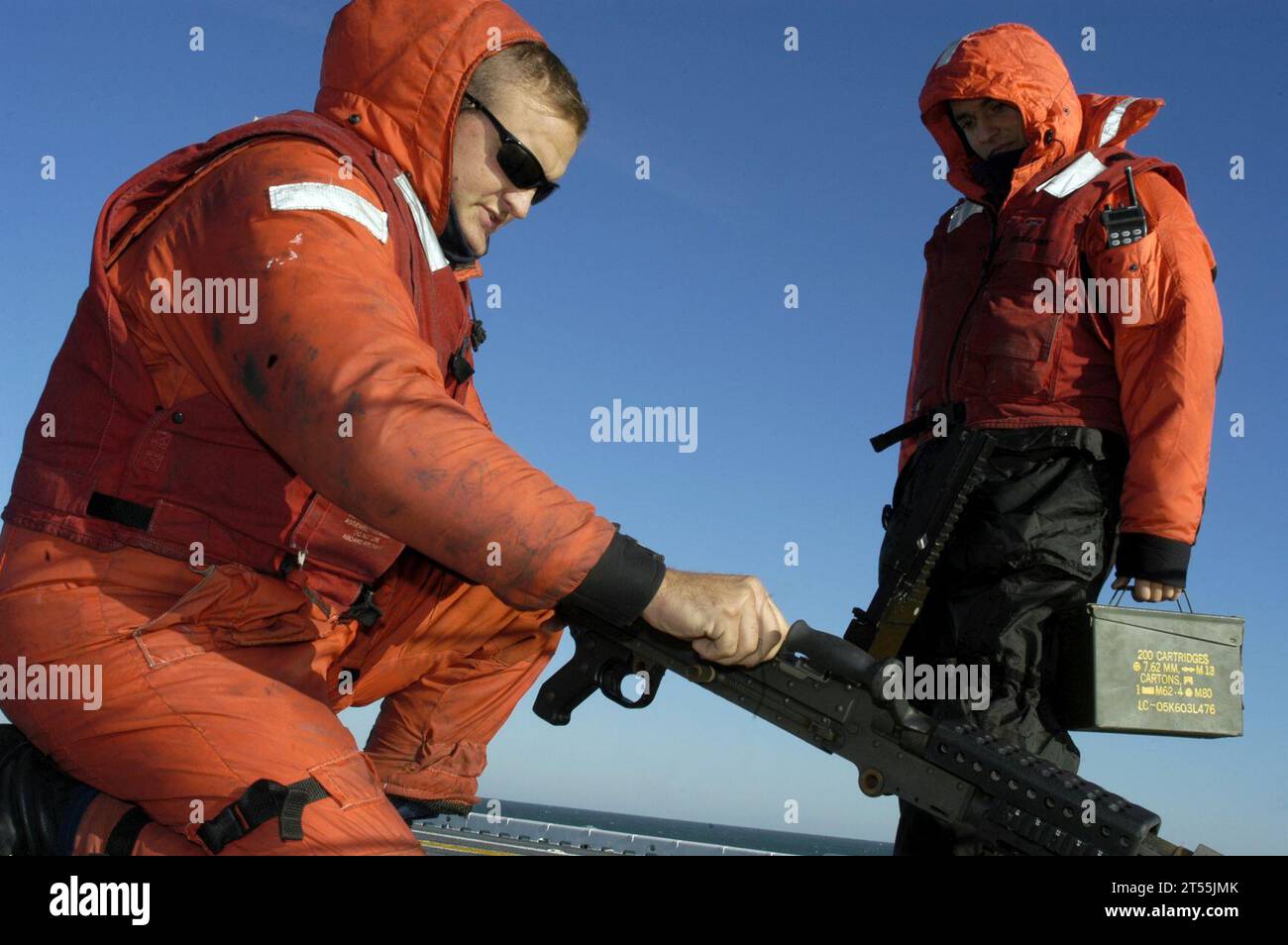 INSURV, M240B crew-serve rifle, USS Bataan Stock Photo - Alamy