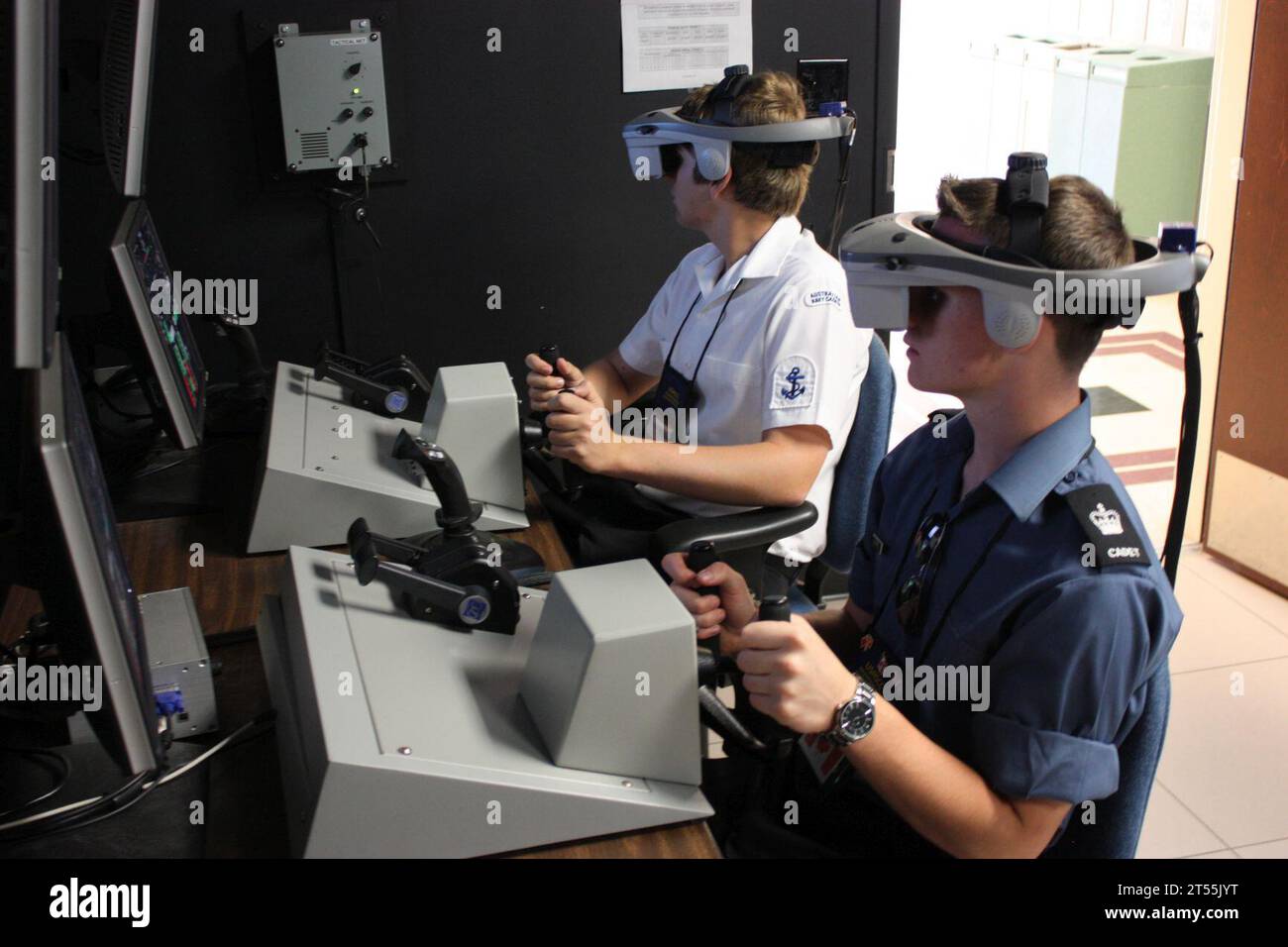International exchange program, Naval Station Newport, RHIB simulator ...