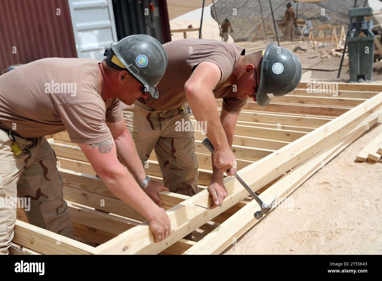 Iraq, NMCB-3, OEF, OIF, South West Asian huts Stock Photo - Alamy