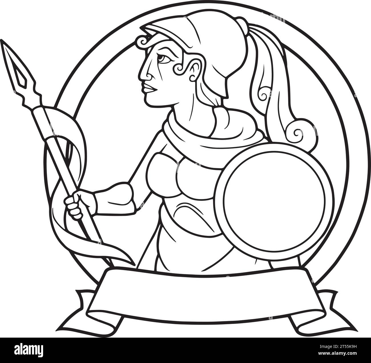Ancient Greek Goddess Athena Royalty Free Vector Image Stock Vector Image And Art Alamy