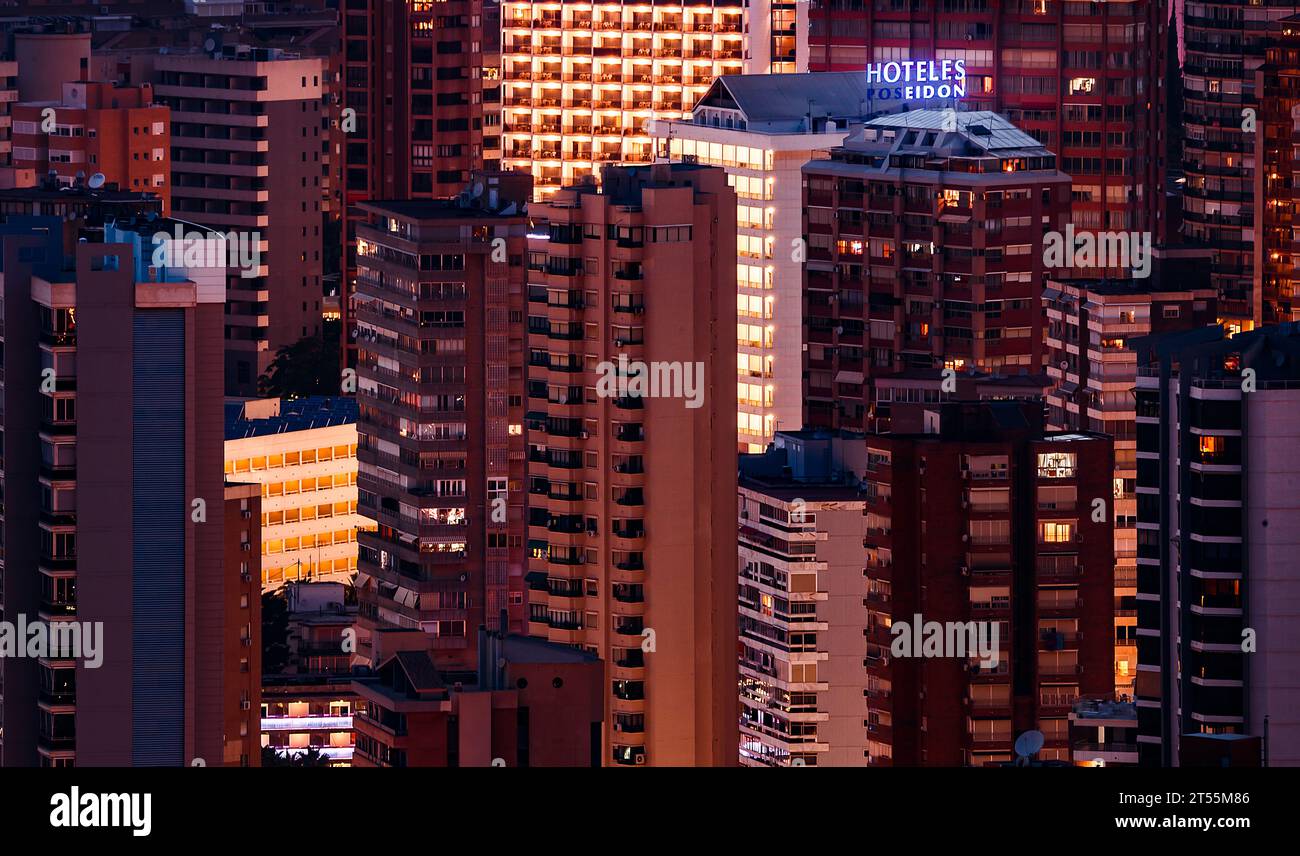 Benidorm night hi-res stock photography and images - Alamy