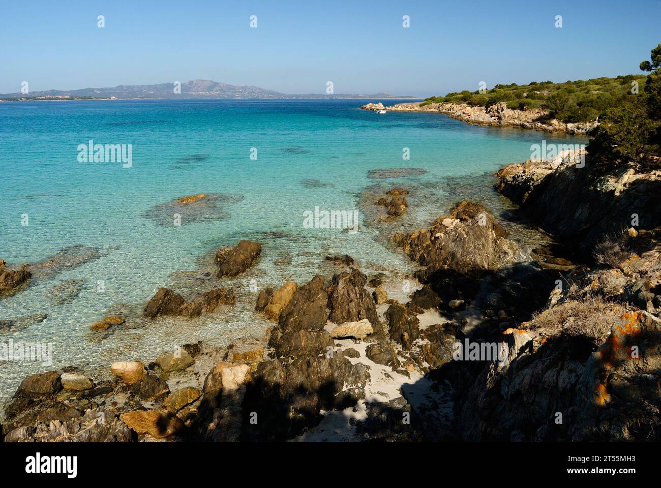 View of Cala Sabina beach Stock Photo - Alamy