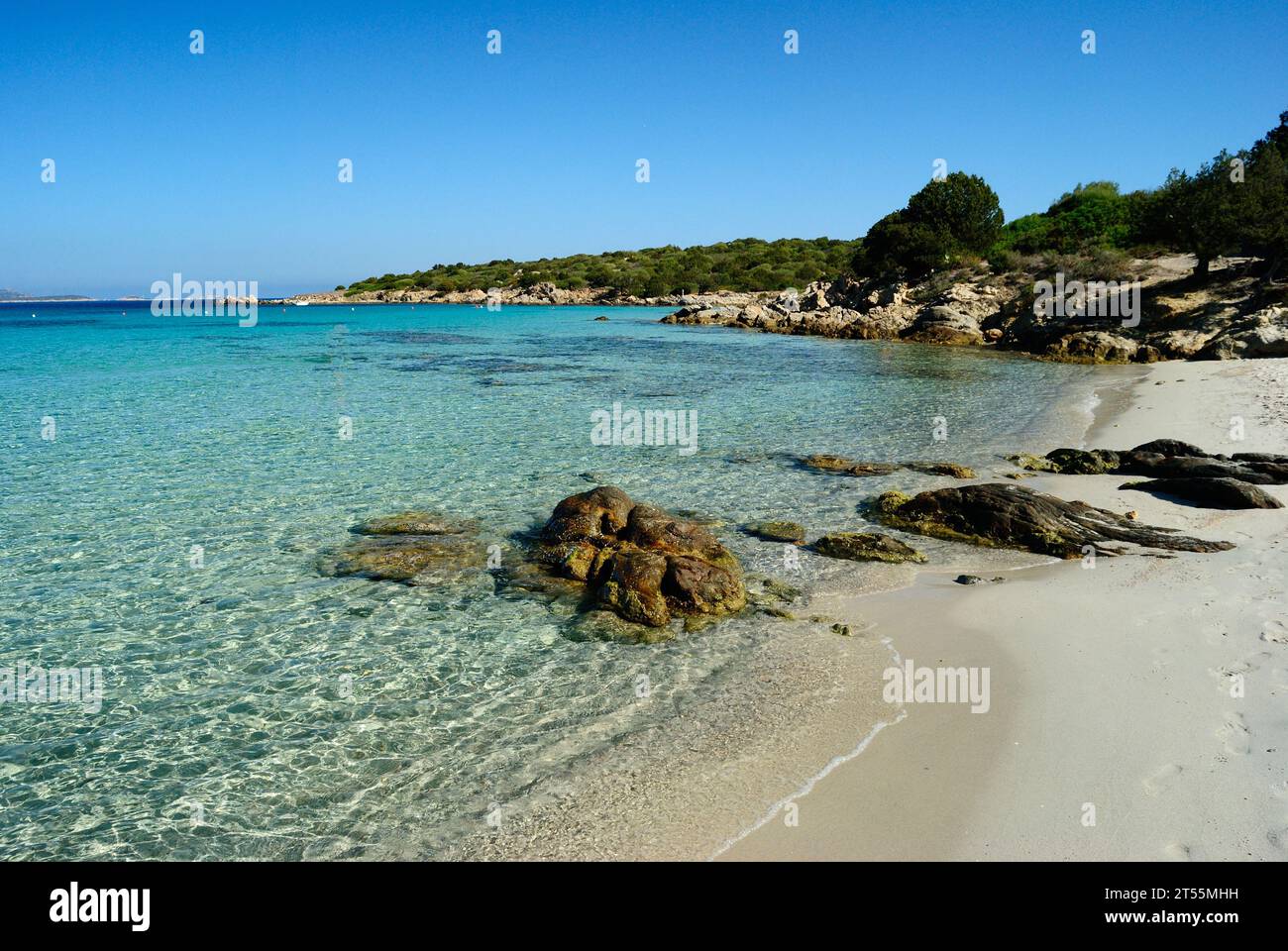 View of Cala Sabina beach Stock Photo - Alamy