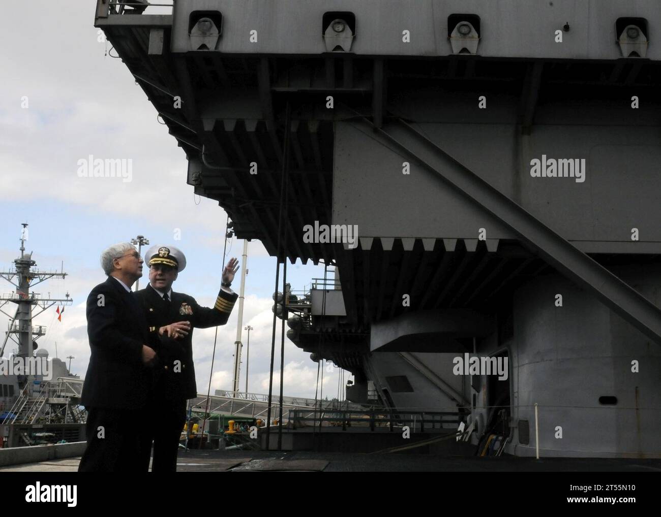 Japanese Consul General Kiyokazu Ota, Sailors, U.S. Navy, USS Abraham ...