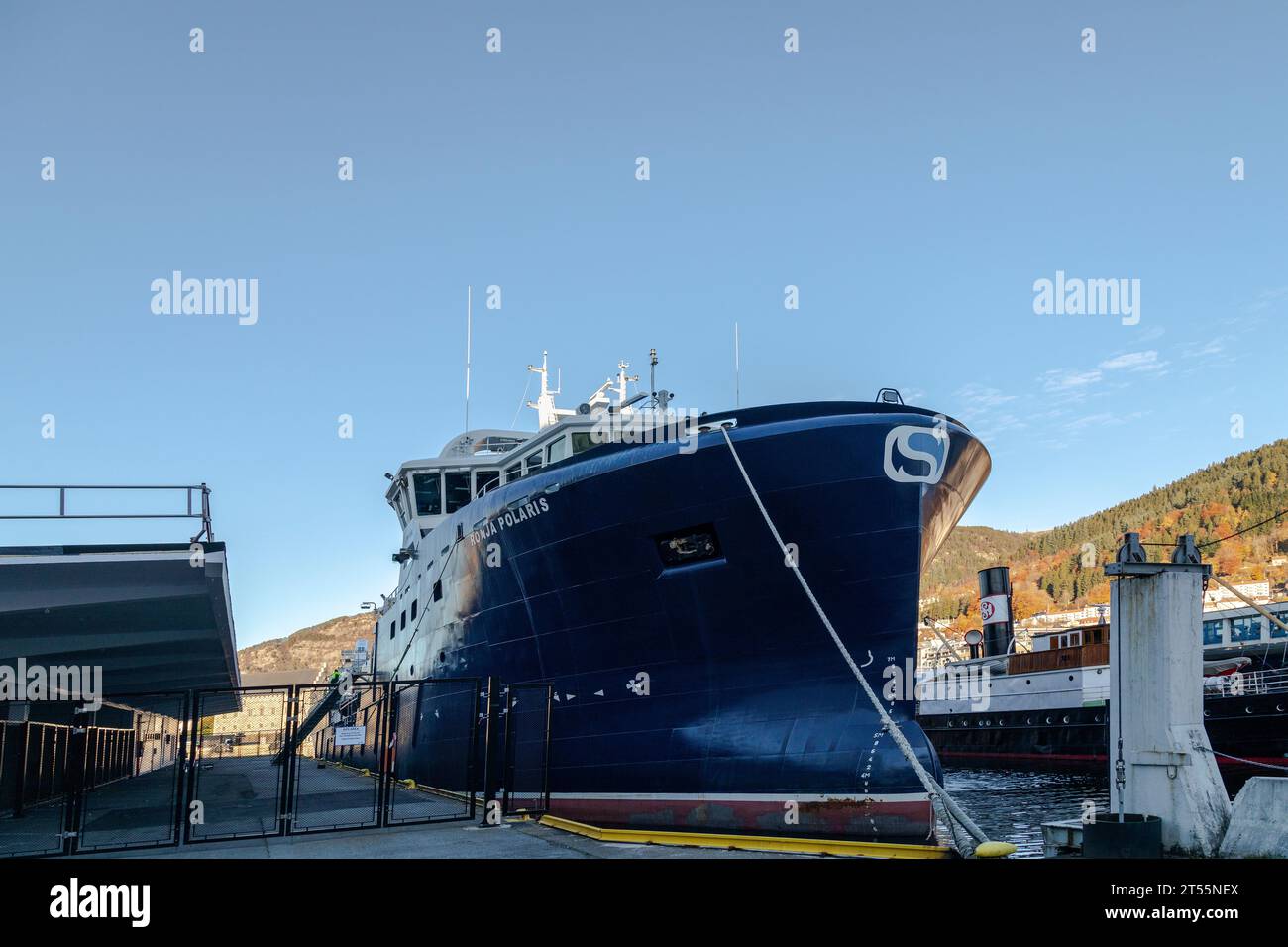Fish carrier Ronja Polaris at quay in the port of Bergen, Norway Stock ...