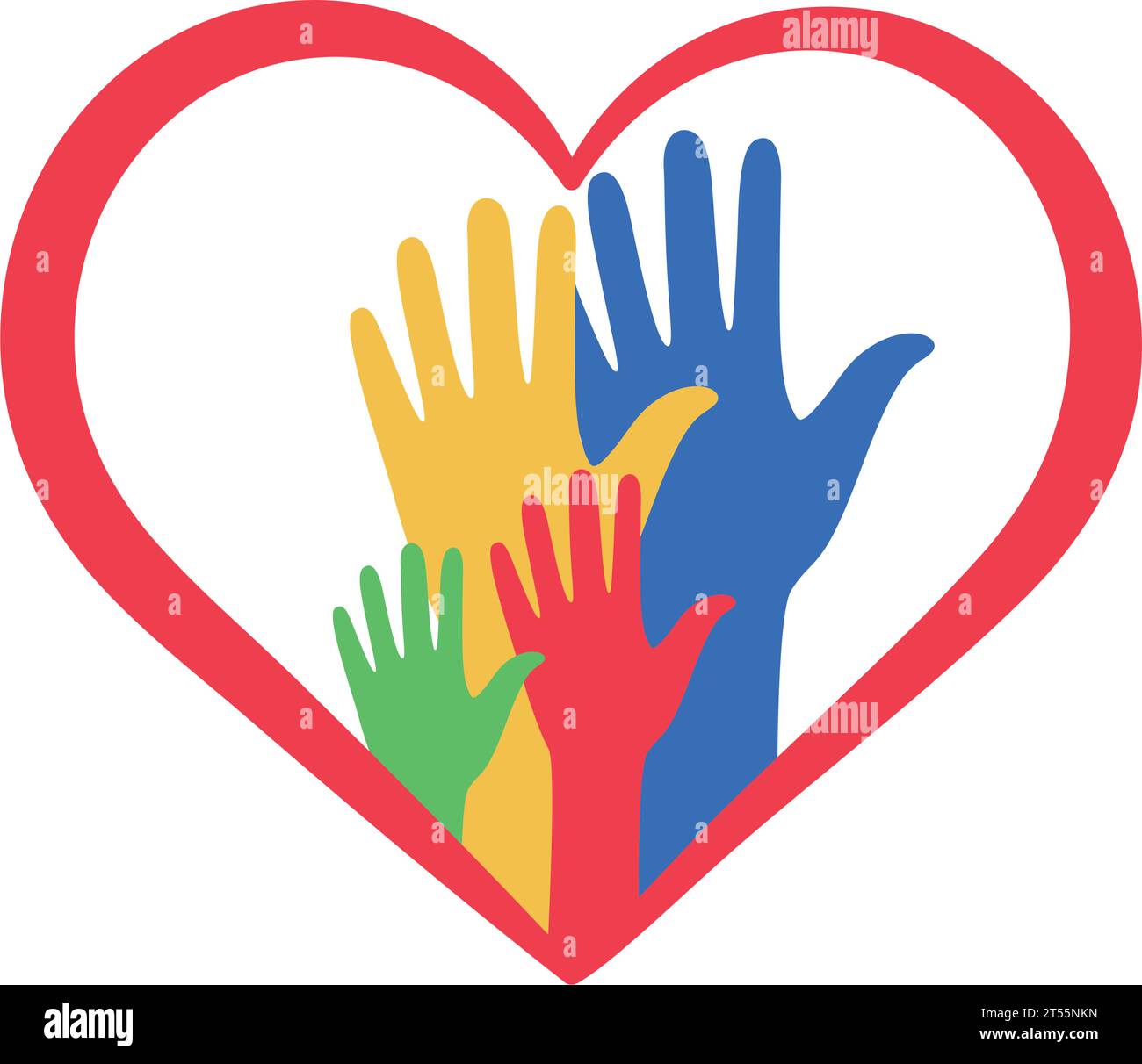 Autism hands in heart hi-res stock photography and images - Alamy