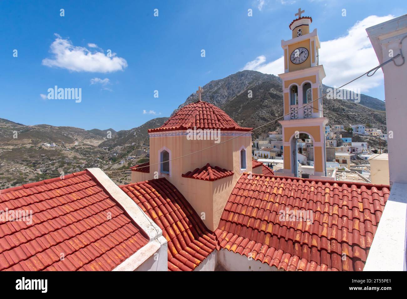 Traditional orthodox church,Olympos,Karpathos Stock Photo - Alamy