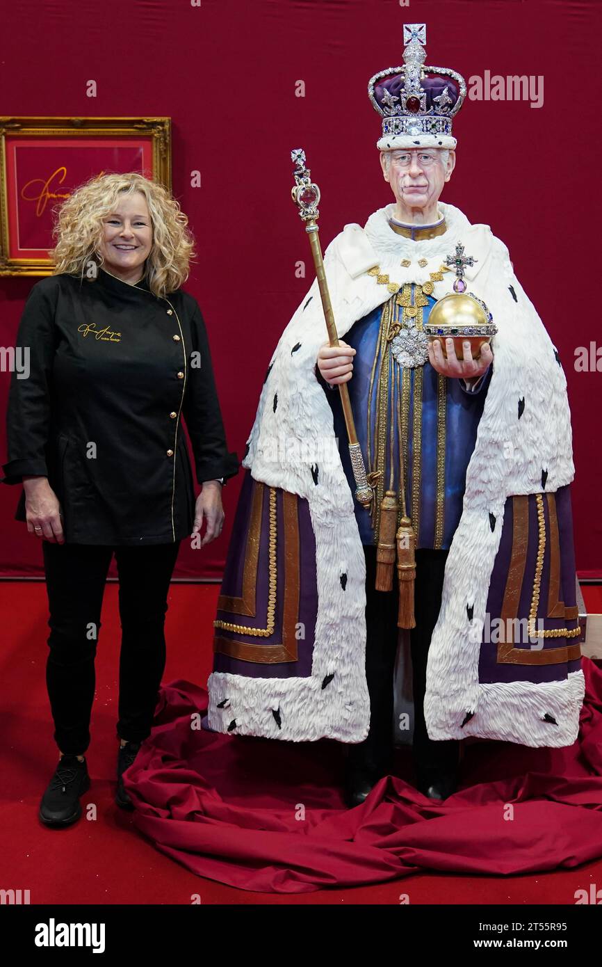 A lifesize cake figure of King Charles III by sugar artist Emma Jayne ...