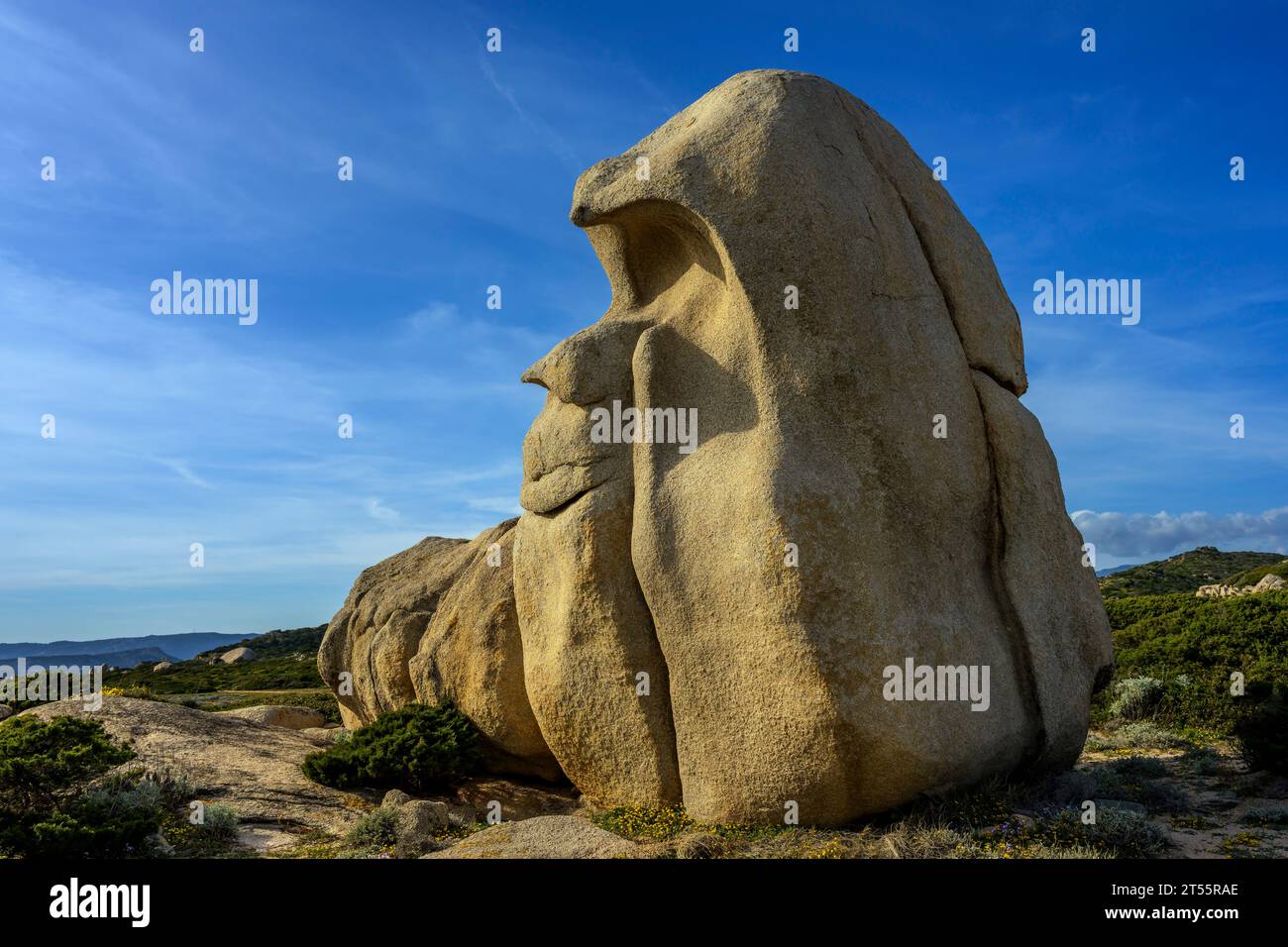 Stone giant in southern Corsica. Granite chaos sculpted and taffonized ...