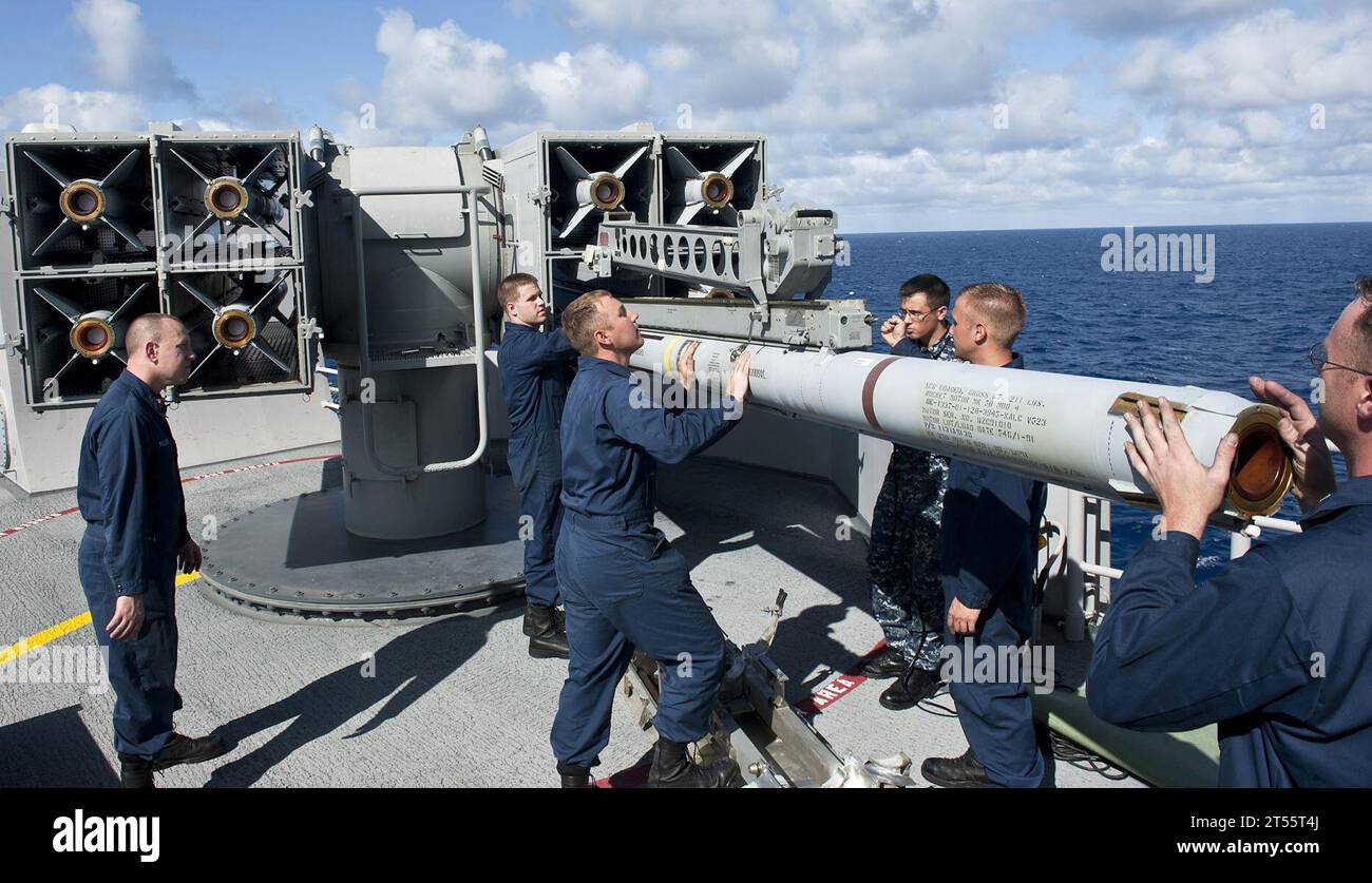 LHD 8, missile upload, USS Makin Island Stock Photo - Alamy