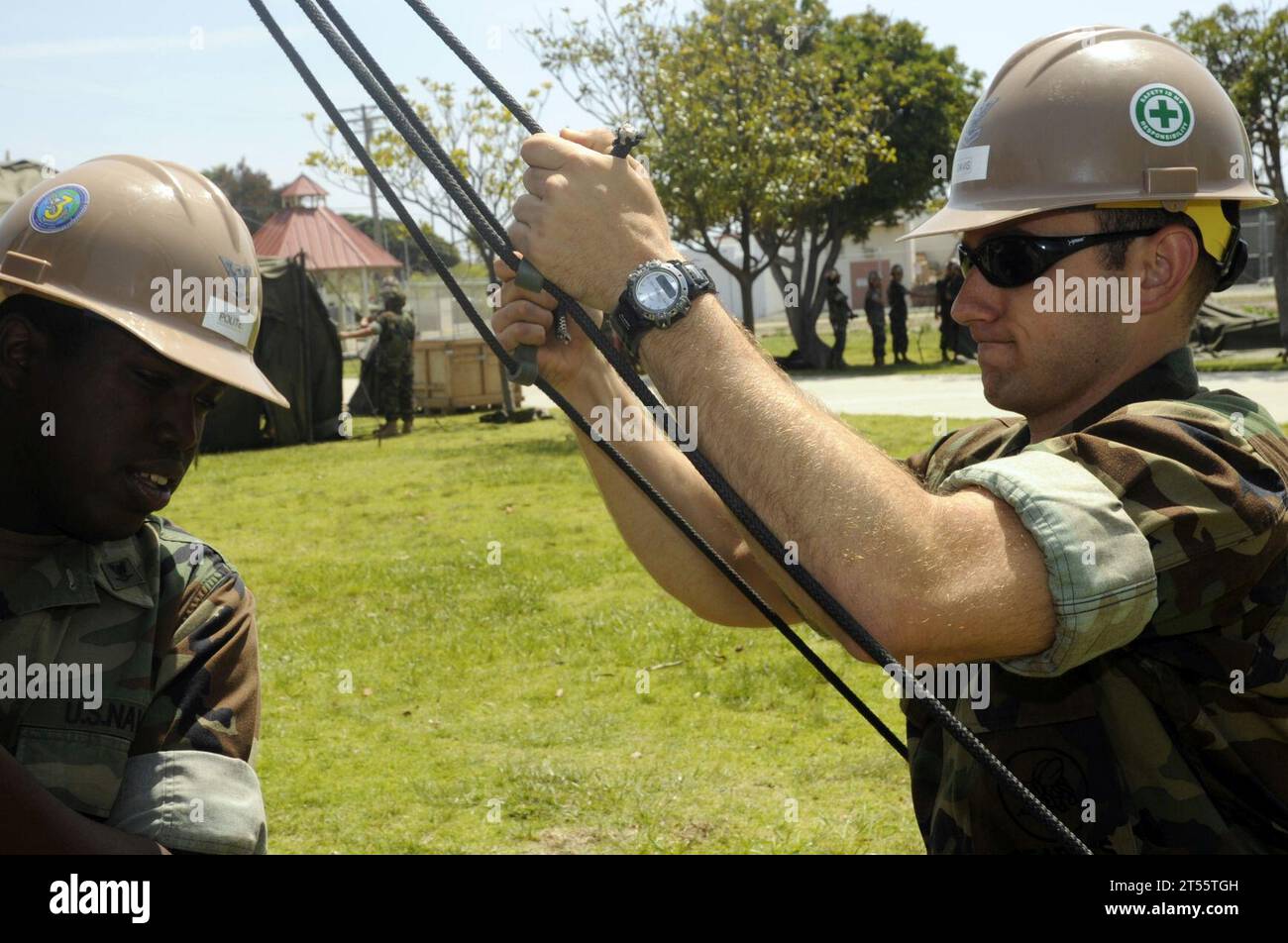 lines of a modular general purpose tent system, NMCB-3, SEABEES, U.S ...