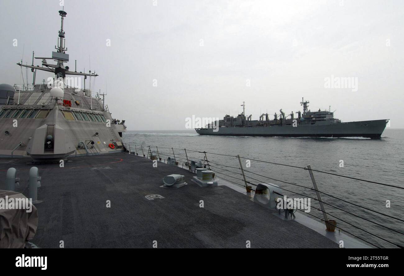 Littoral Combat Ship USS Freedom (LCS 1), USNS Rainier (T-AOE 7 Stock ...