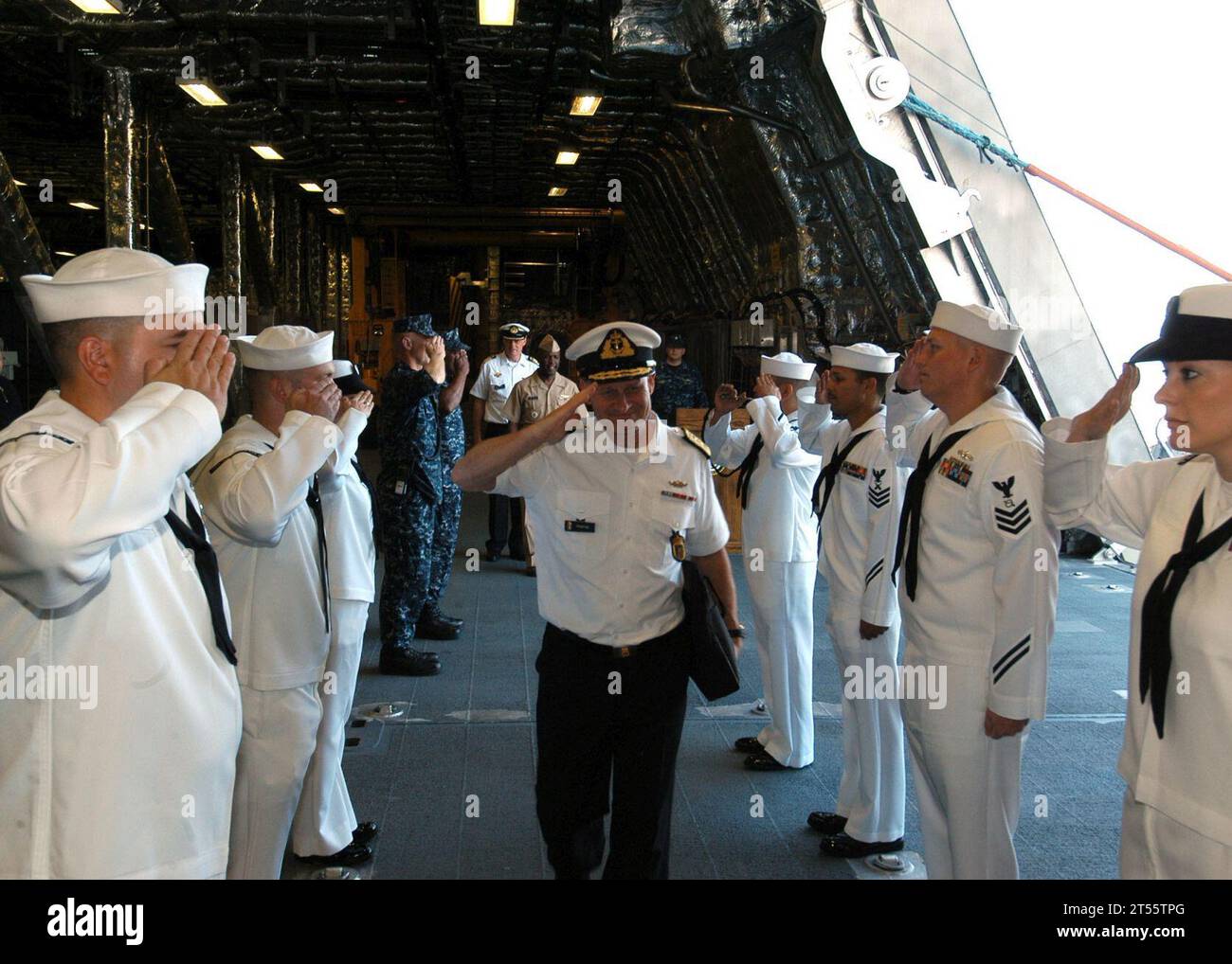 Littoral Combat Ship, Norwegian Fleet commander, salute, Side Boys ...