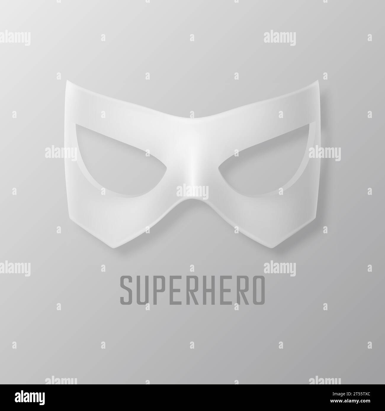Vector White Super Hero Mask. Face Character, Superhero Comic Book Mask ...