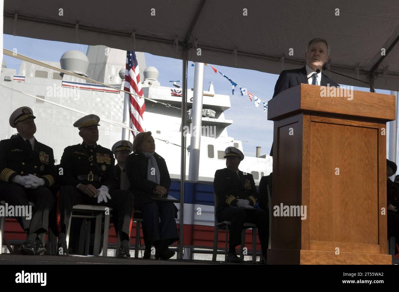 lpd 21, Ray Mabus, secnav, Secretary of the Navy, USS New York Stock ...