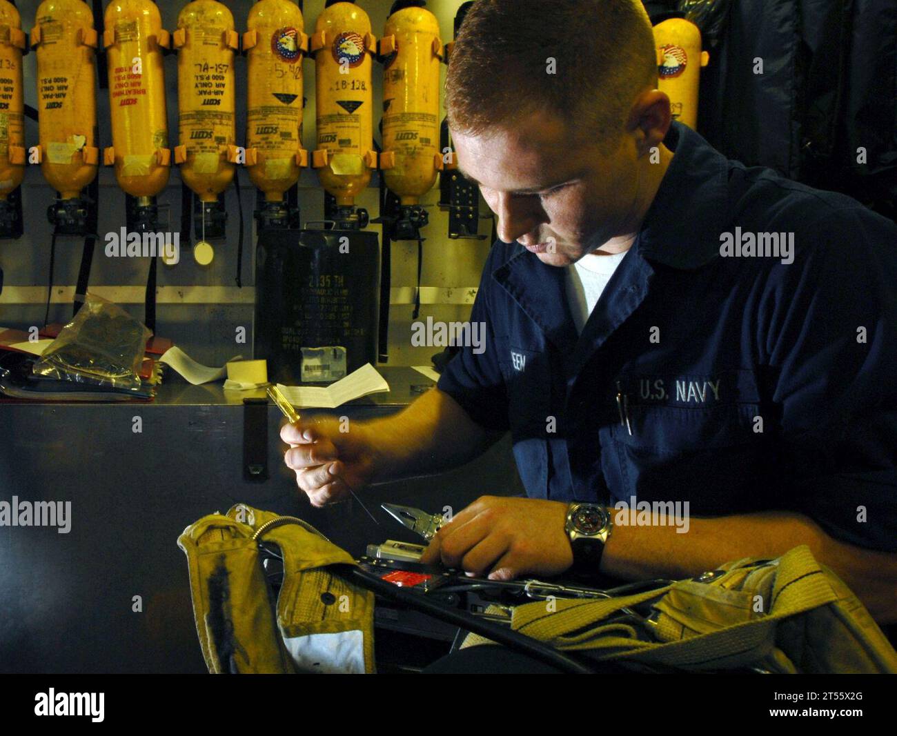 maintenance, people, Sailor, SCBA Stock Photo - Alamy