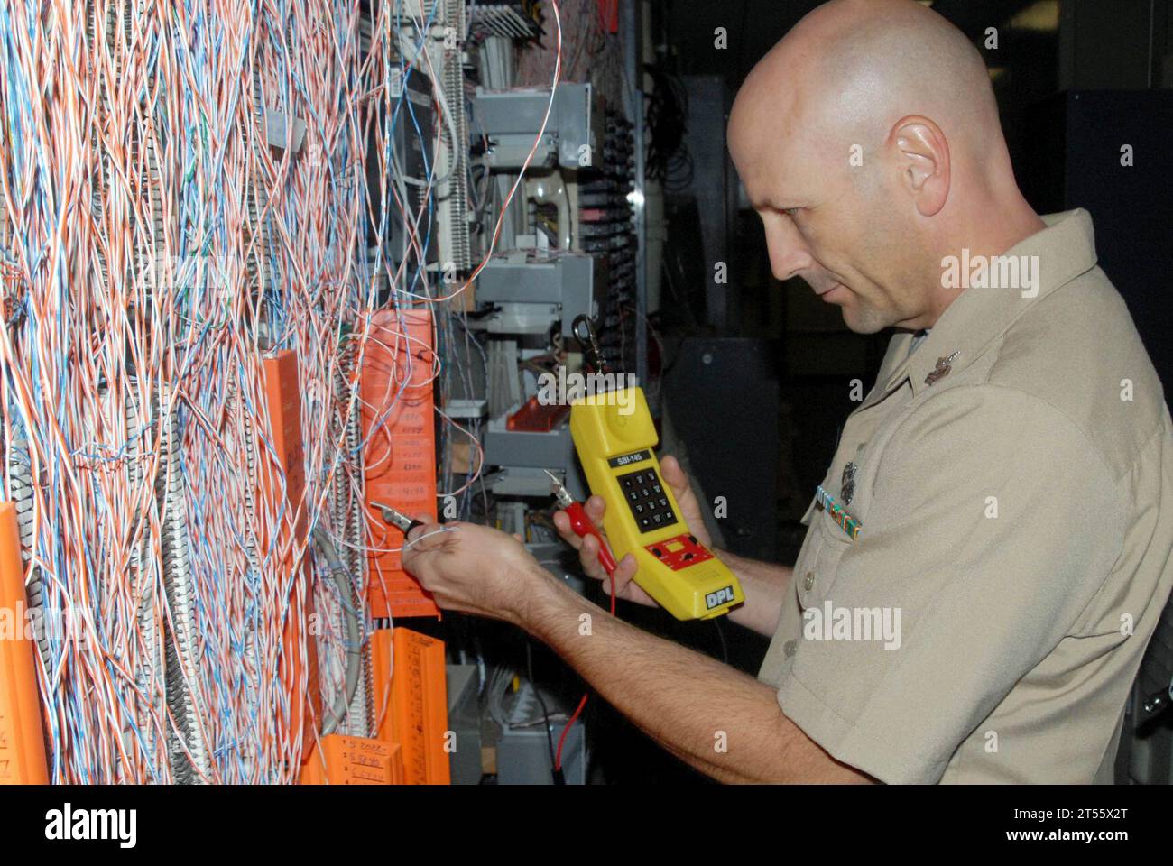 maintenance, phones, testing, wires Stock Photo - Alamy