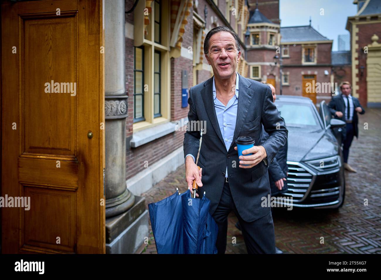 THE HAGUE - Outgoing Prime Minister Mark Rutte arrives at the Binnenhof ...