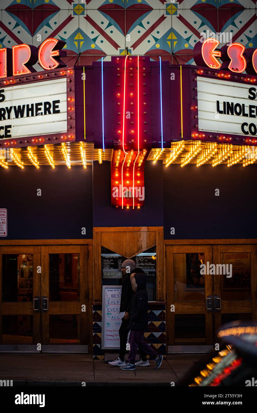 USA cinema at sunset Stock Photo - Alamy