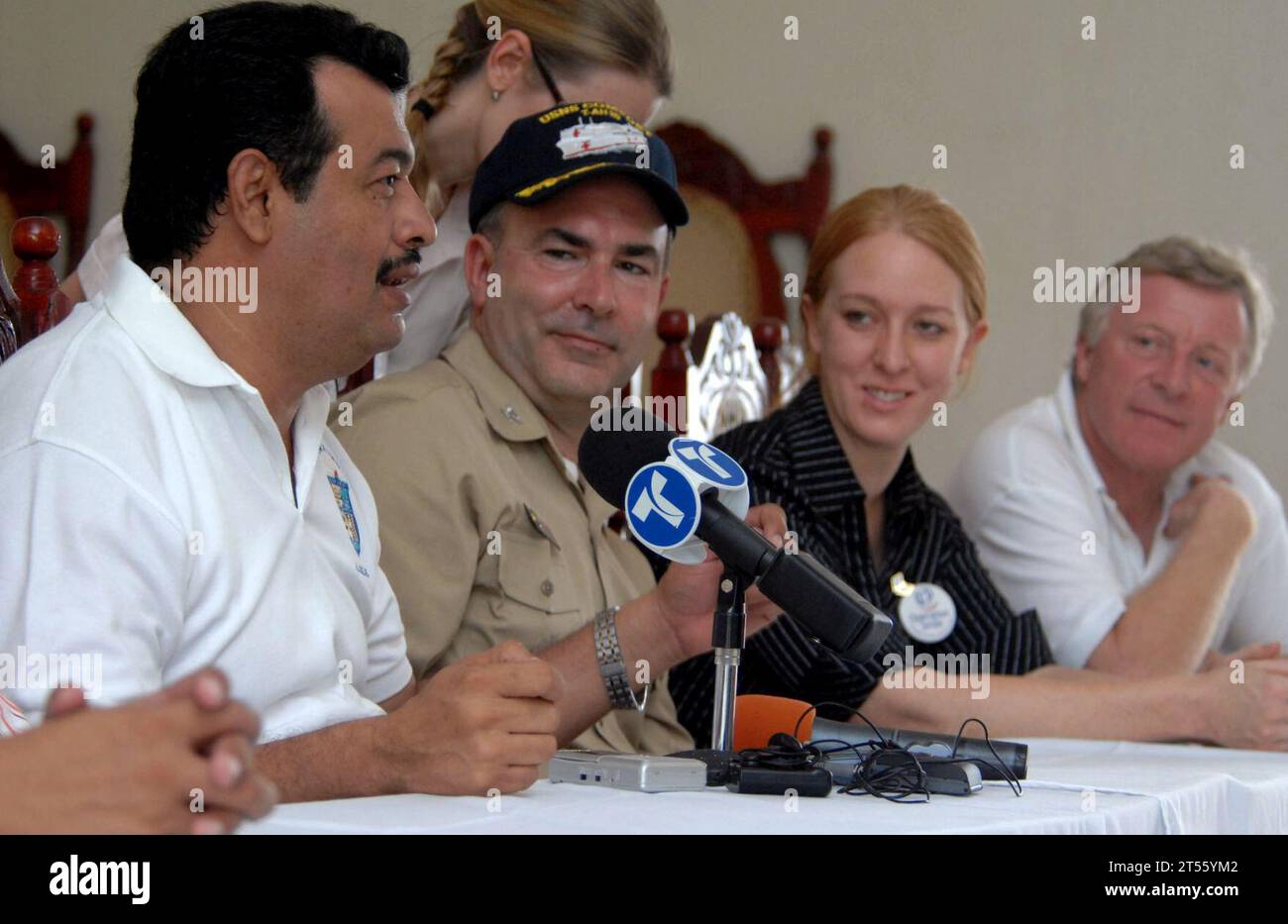 Mayor, Press conference, Sailor Stock Photo - Alamy