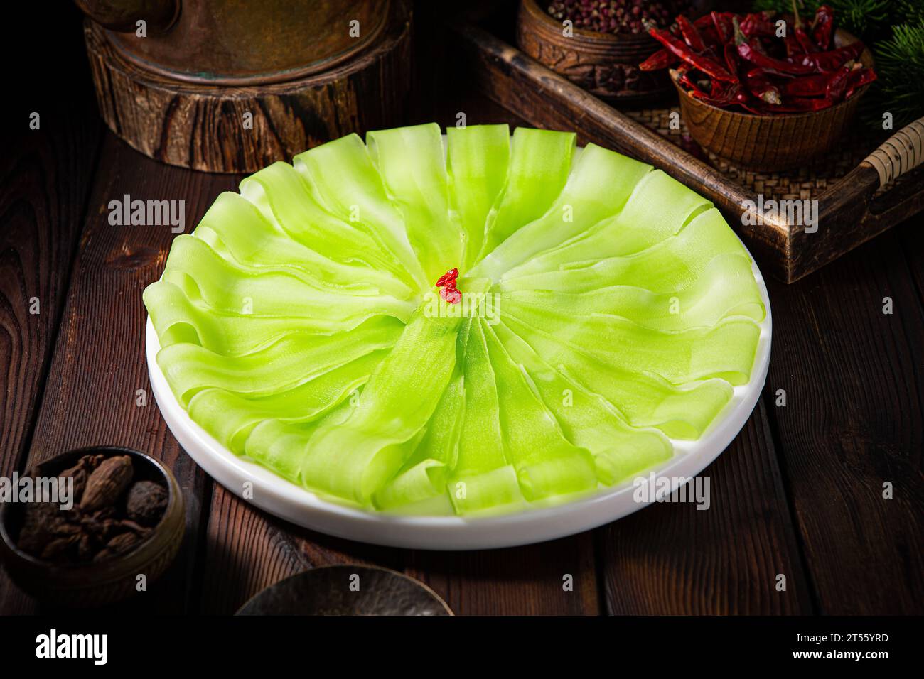 fresh stem lettuce for hot pot,yakiniku, sukiyaki and shabu used Stock ...