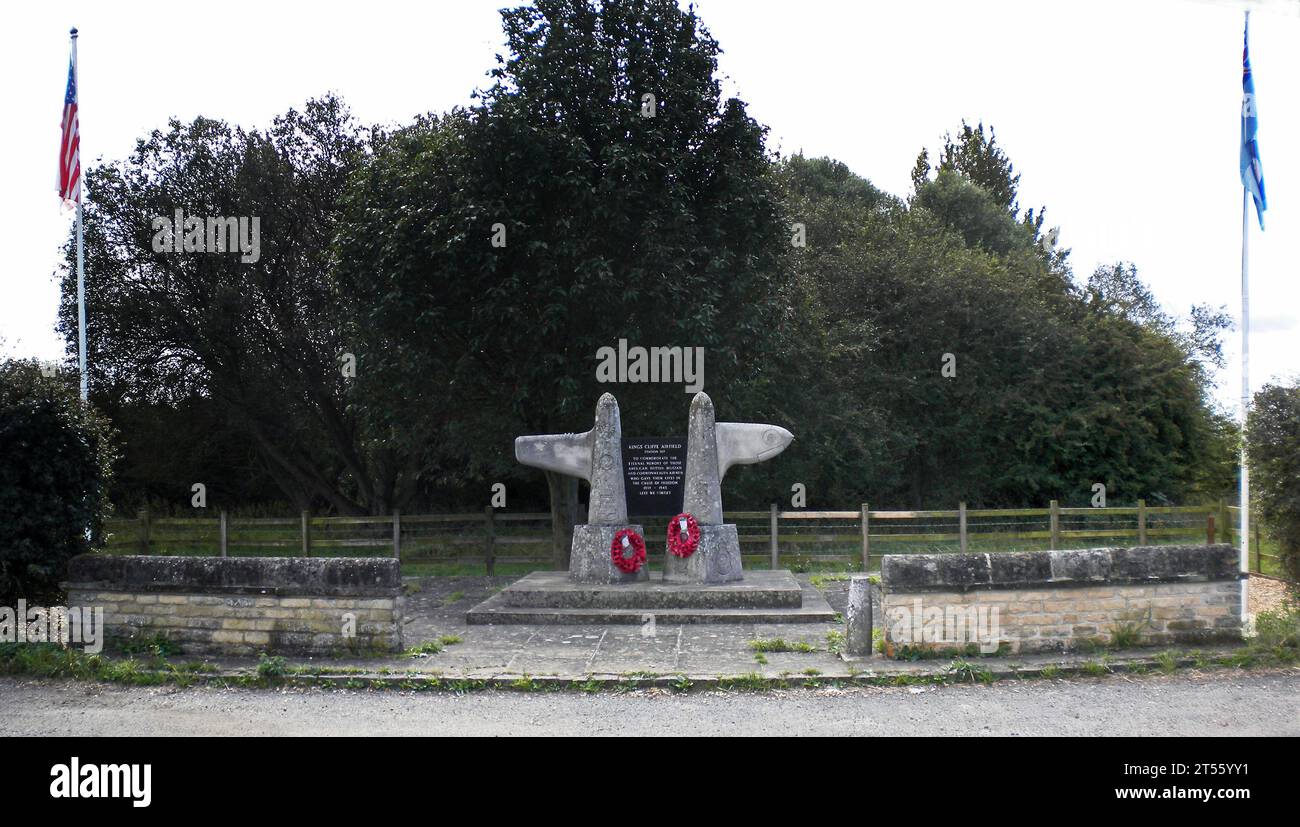 Around the UK - RAF Kingscliffe war memorial Stock Photo - Alamy