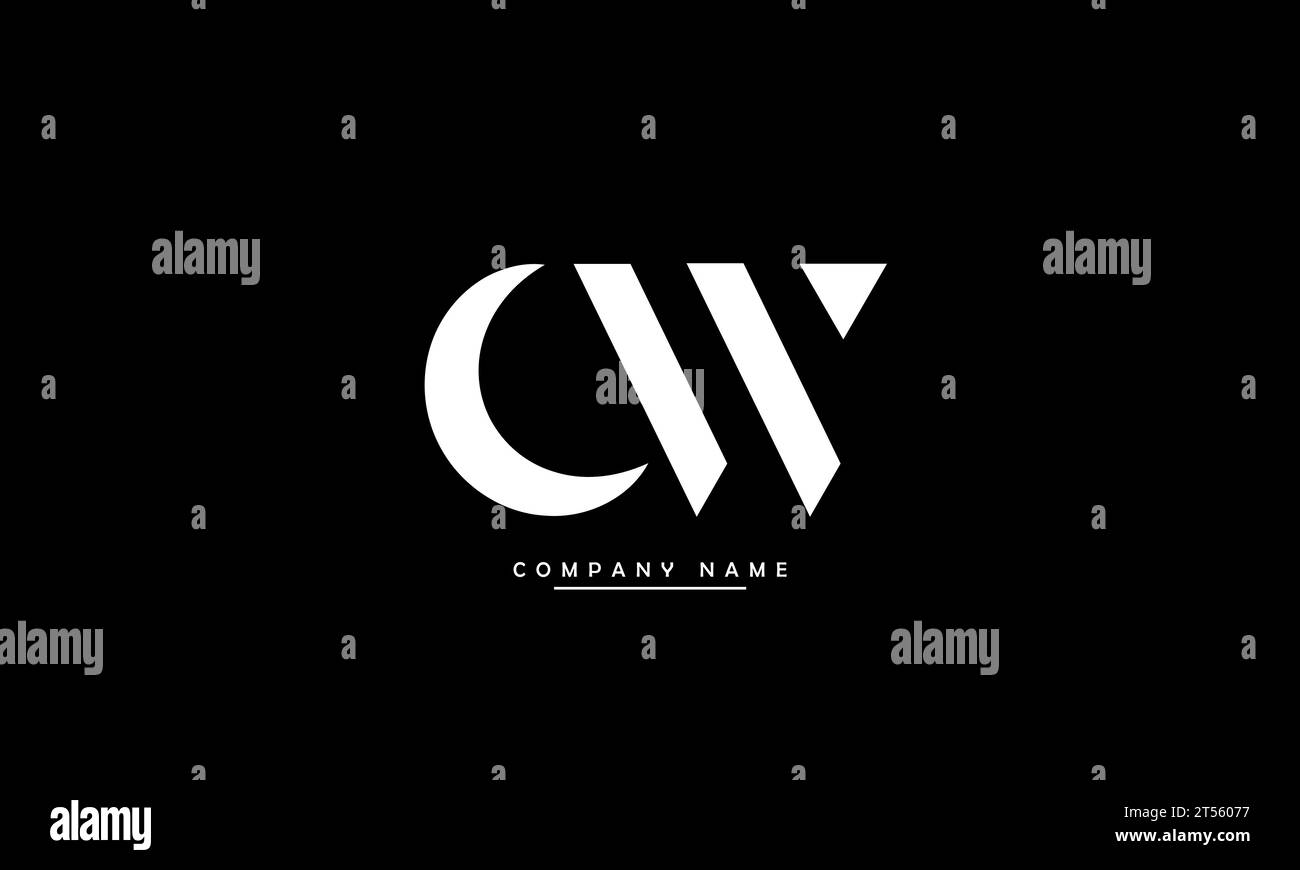 CW, WC Abstract Letters Logo Monogram Stock Vector Image & Art - Alamy