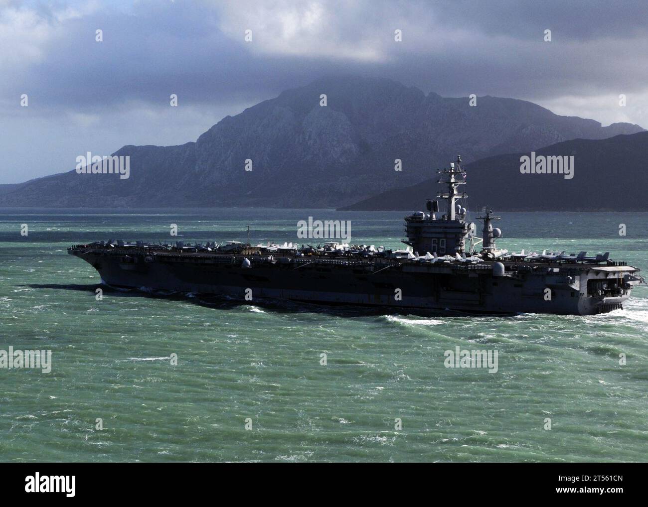 Mediterranean Sea, STRAIT OF GIBRALTAR, U.S. navy , USS Dwight D ...
