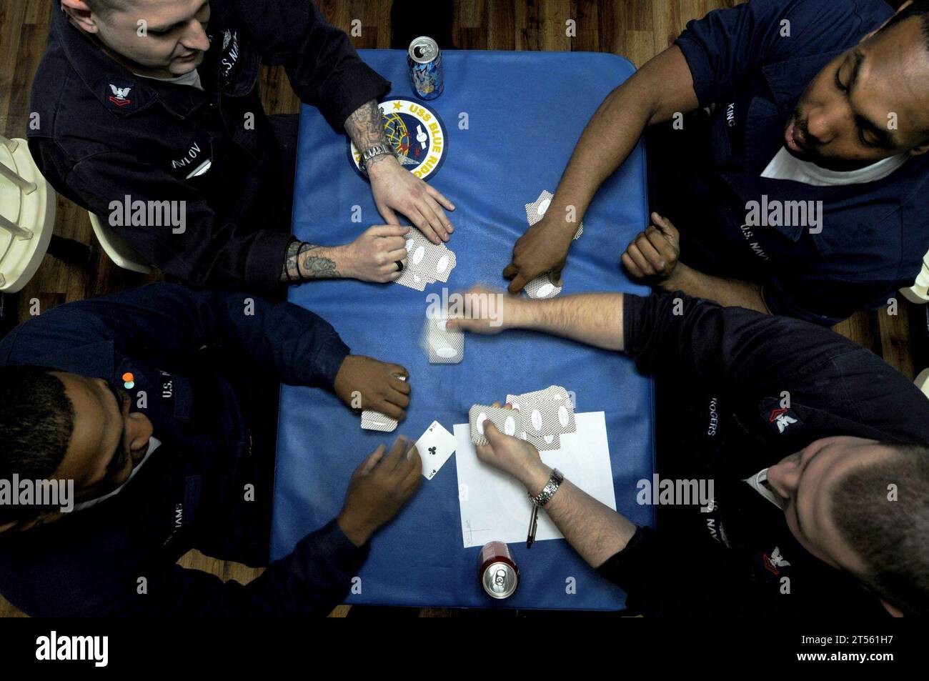 mess decks, MWR, Pacific Ocean, Sailors, Spades tounament, U.S. 7th ...