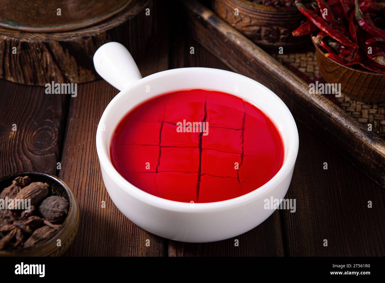 Duck blood for hot pot,yakiniku, sukiyaki and shabu used Stock Photo ...