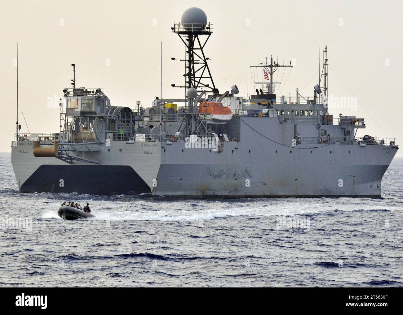 msc, RHIB, usns able, USS Mustin, VBSSships Stock Photo - Alamy