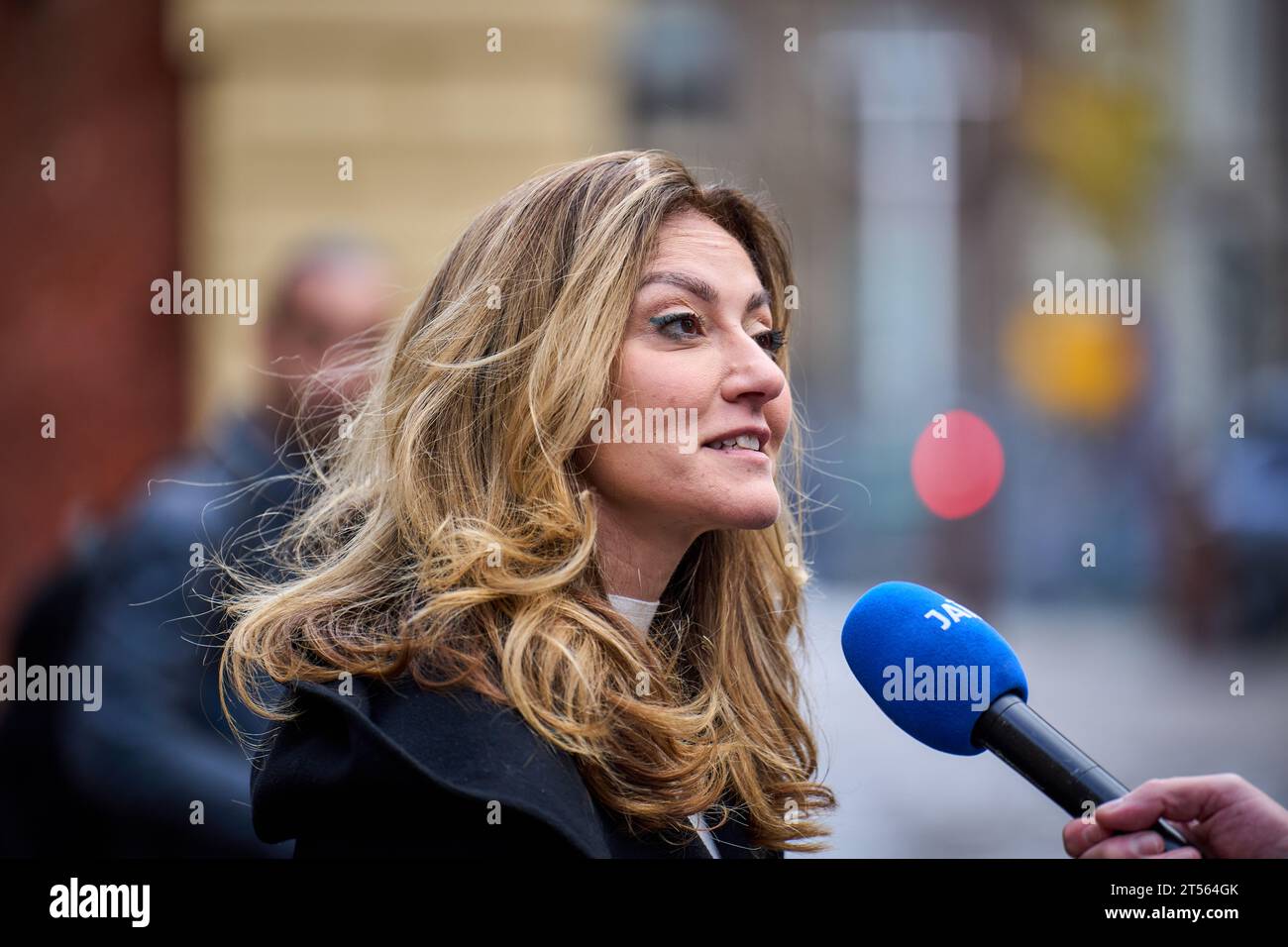 THE HAGUE - Dilan Yesilgoz, outgoing Minister of Justice and Security, arrives at the Binnenhof ...