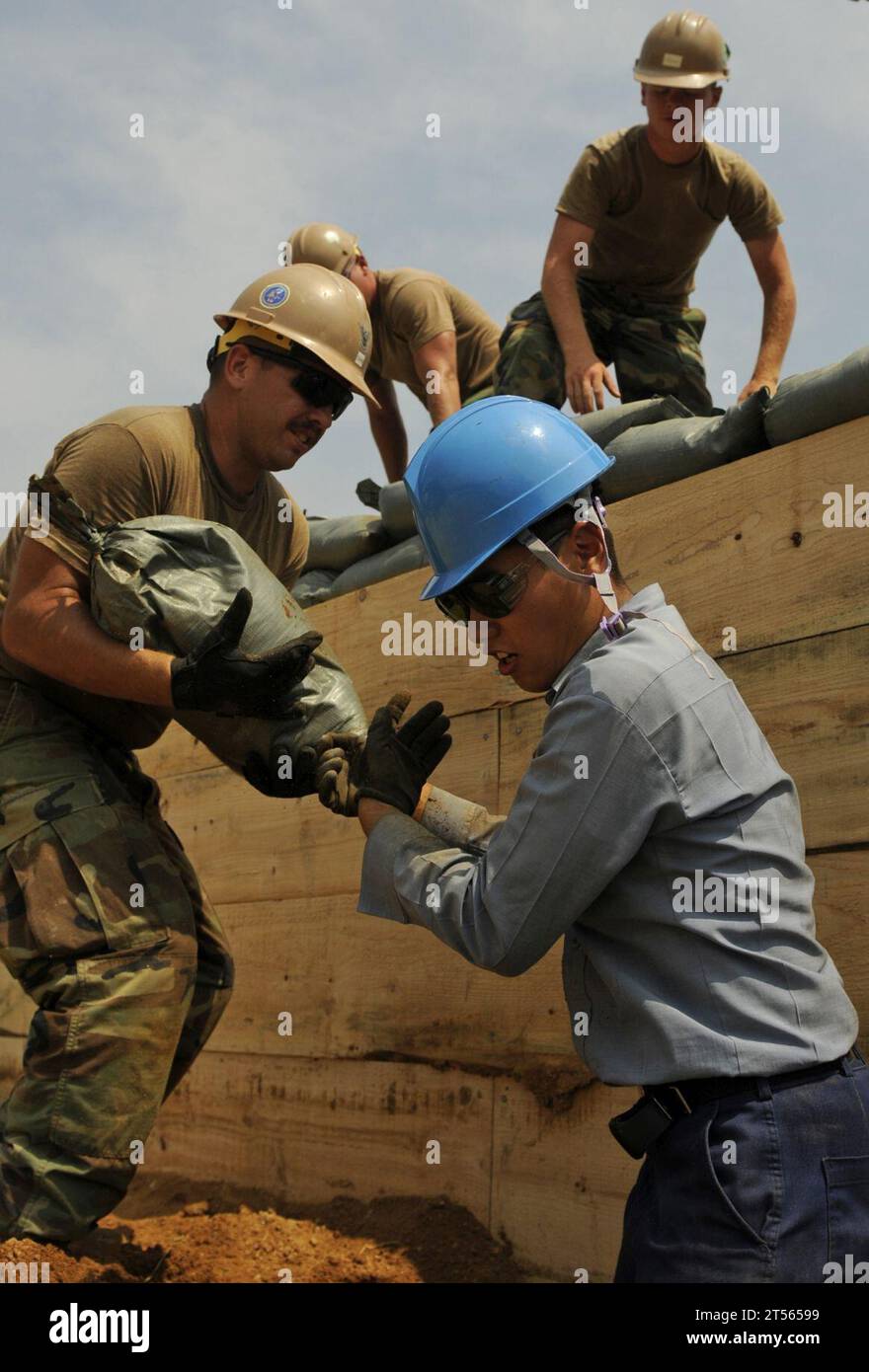 Naval Mobile Construction Battalion 11, ROK Navy, Seabee, training, U.S ...