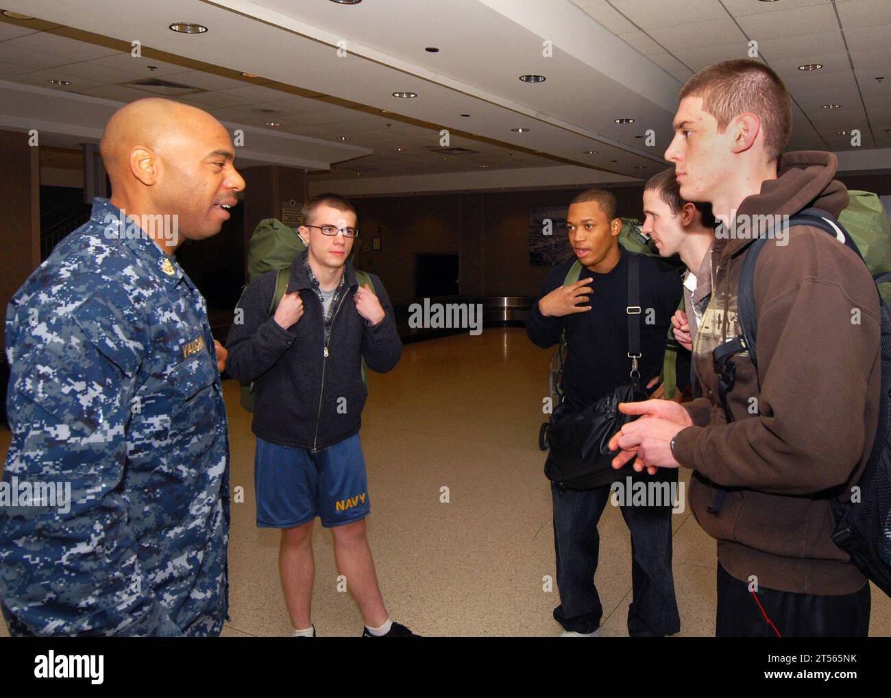 Naval Station Norfolk Air Mobility Command Terminal, Sailors Stock ...