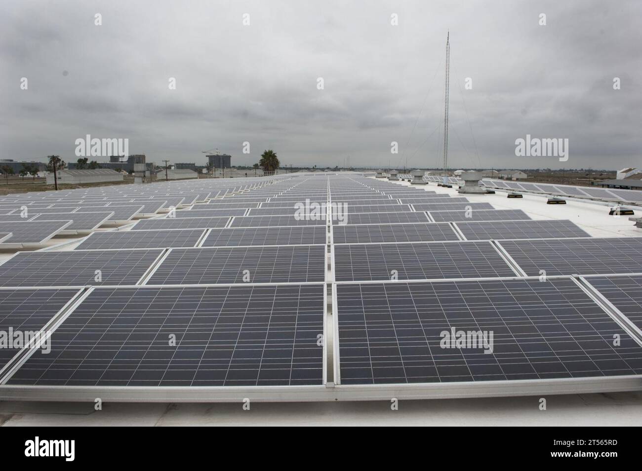 Naval Weapons Station Seal Beach, voltaic arrays, rooftop, U.S. navy Stock Photo - Alamy