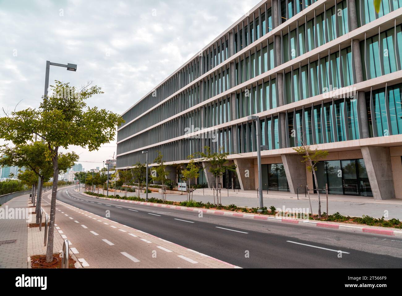 Tel Aviv, Israel - October 27, 2023 - Exterior view of the buildings in ...