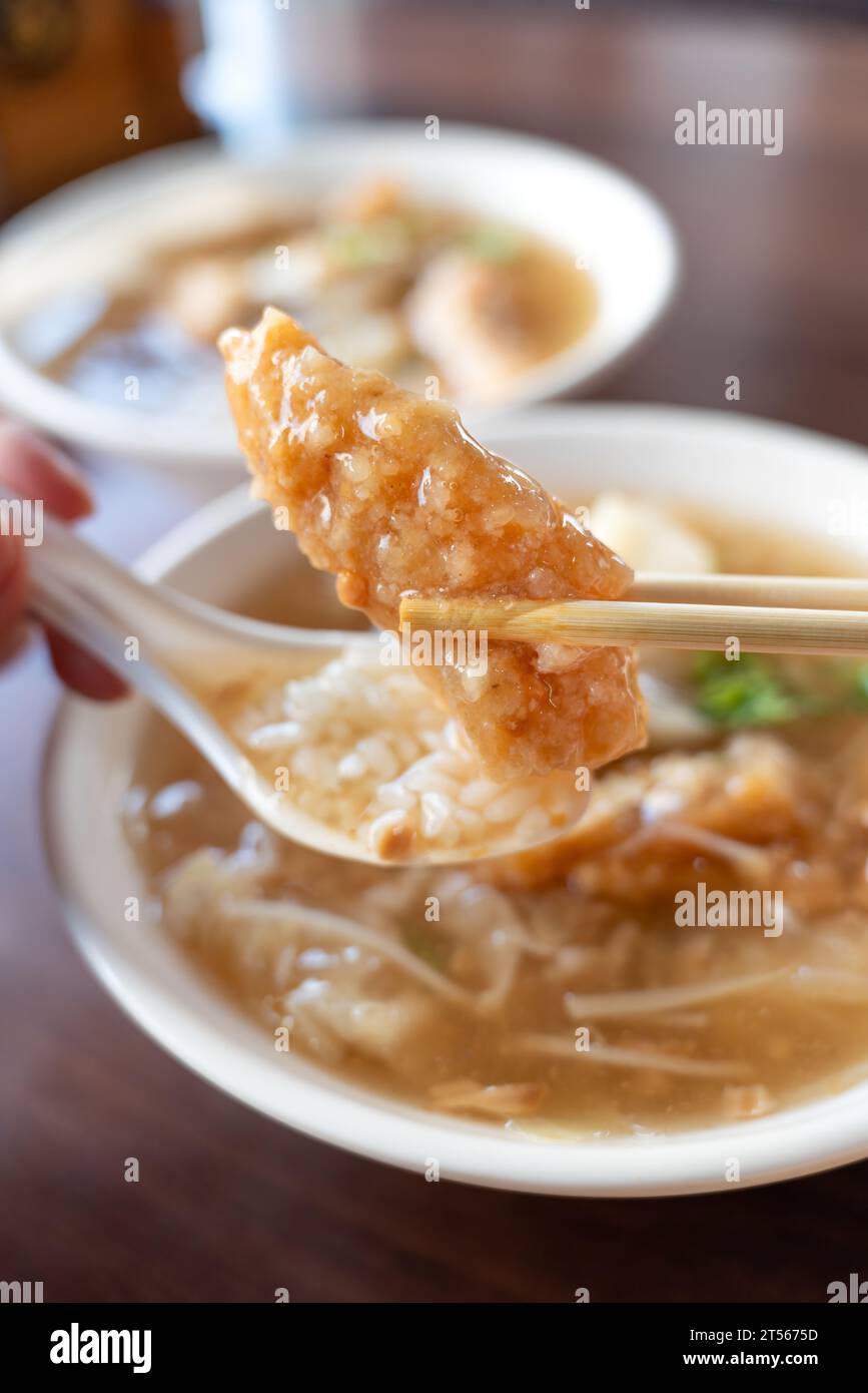 Delicious fried narrow-barred Spanish mackerel fish fillet with rice ...
