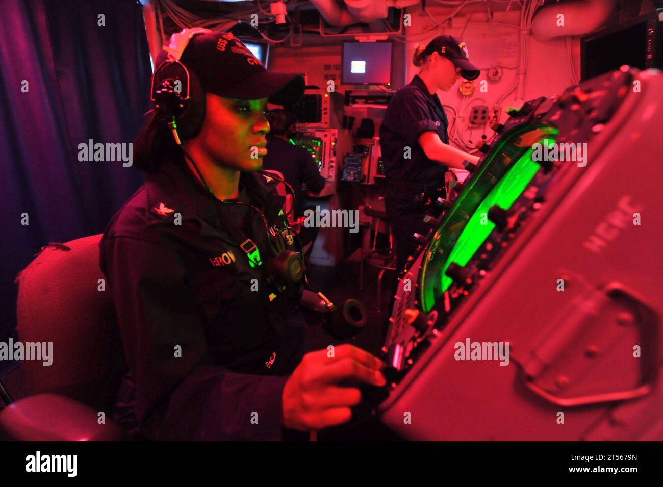 navy, people, radar, Sailors, SPA-25G console to track surface contacts ...