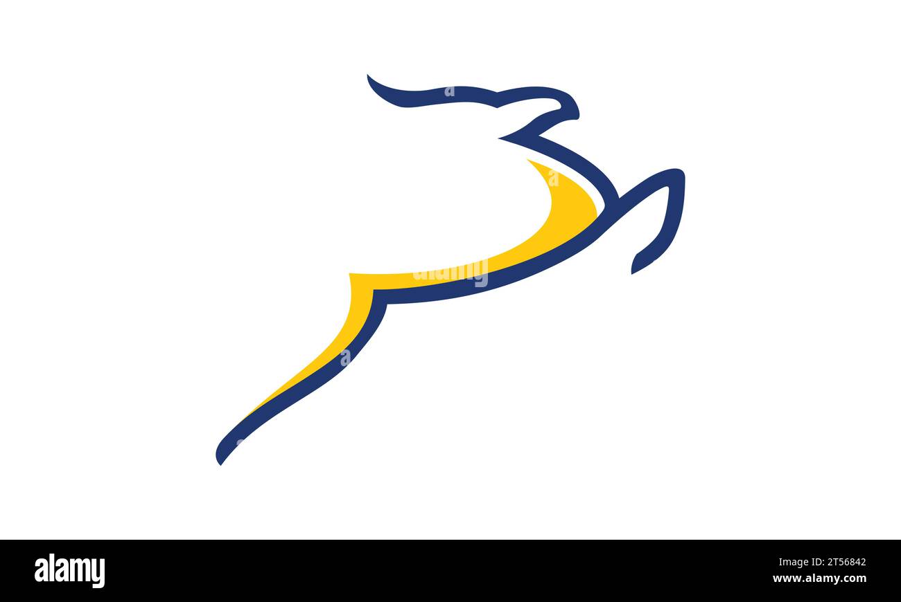 Jumping impala Stock Vector Images - Alamy