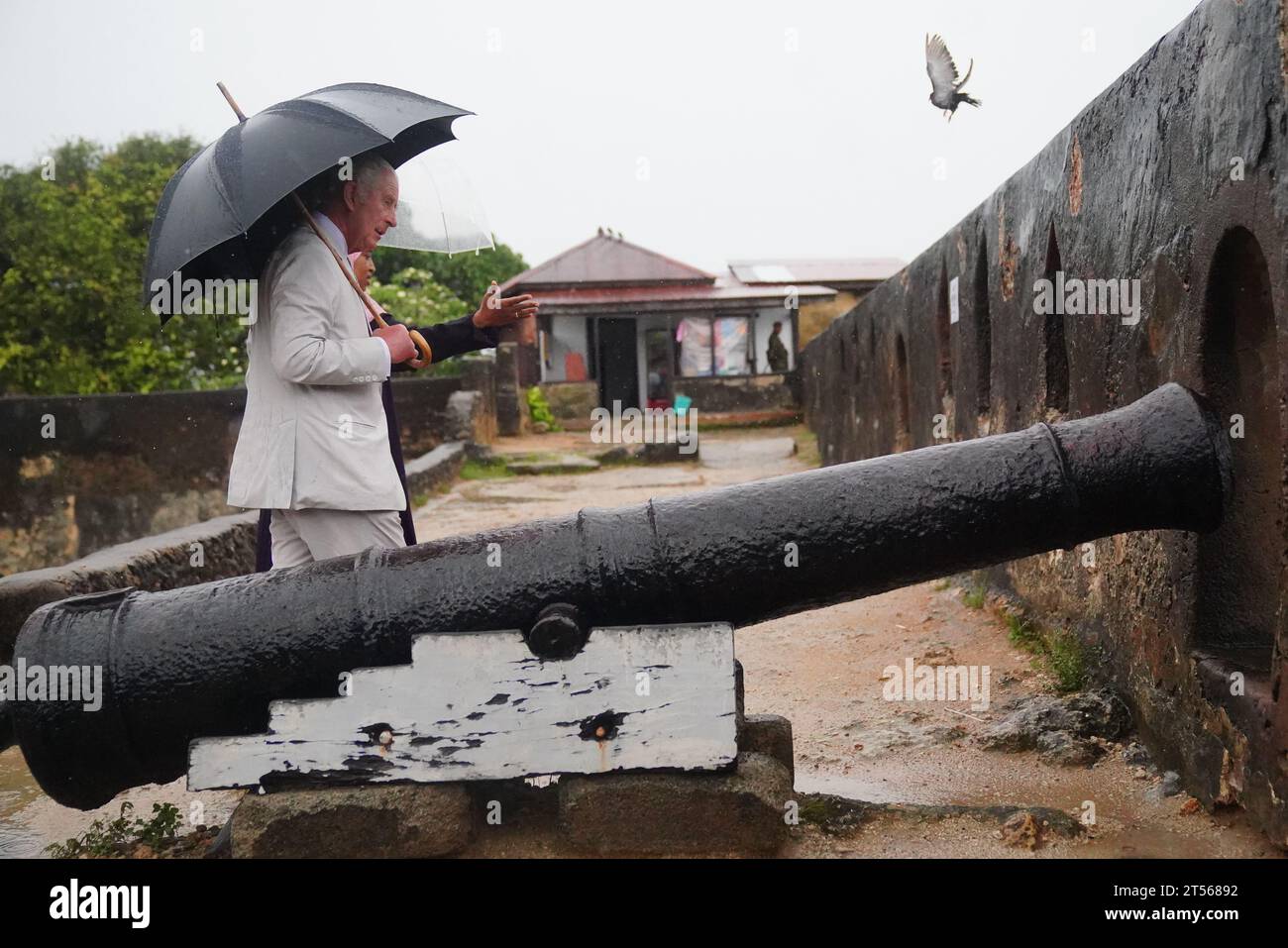 King Charles III at Fort Jesus, in Mombasa Old Town, to tour the UNESCO ...