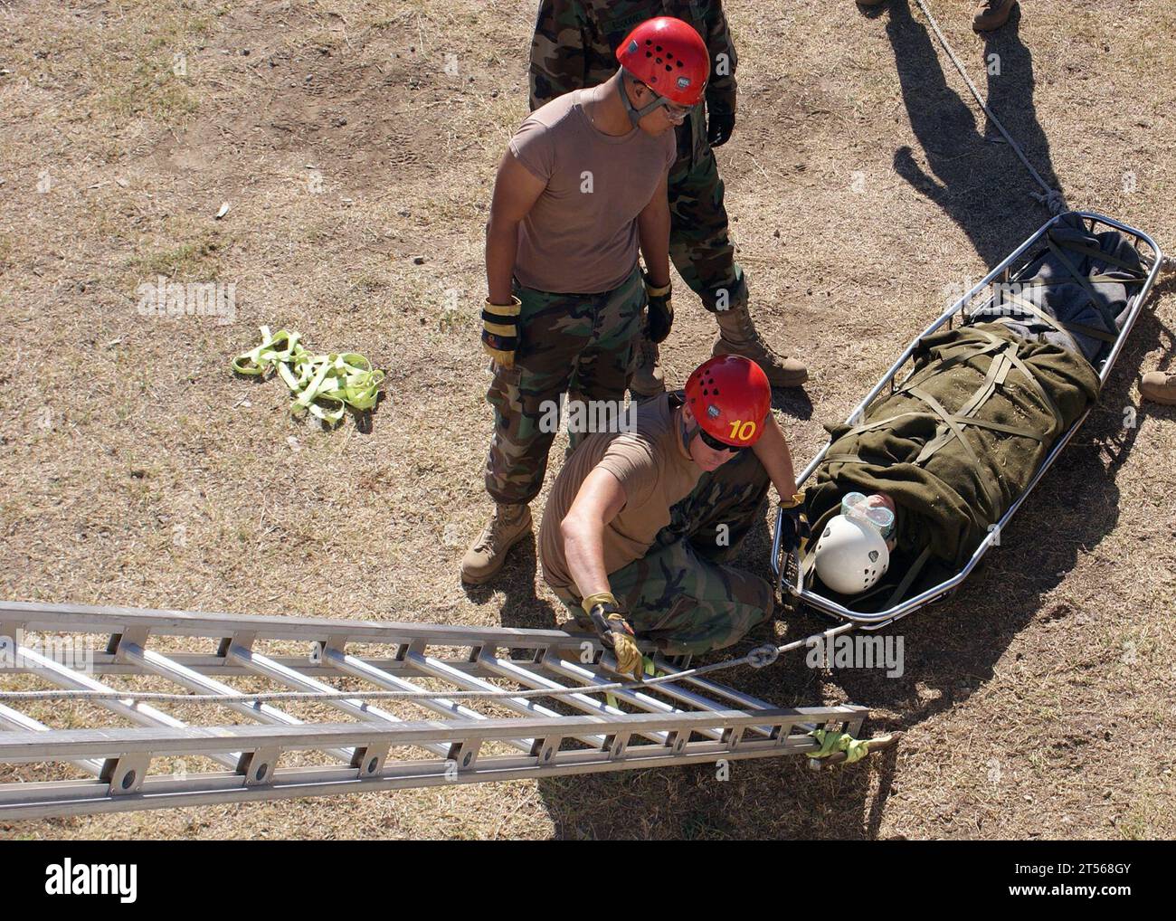NMCB-5, rope rescue technique Stock Photo - Alamy