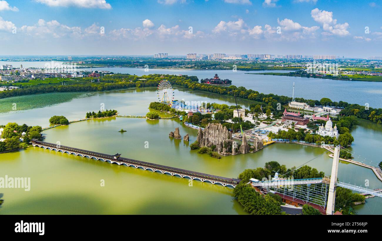 Anhui. 14th Sep, 2023. This aerial photo taken on Sept. 14, 2023 shows ...
