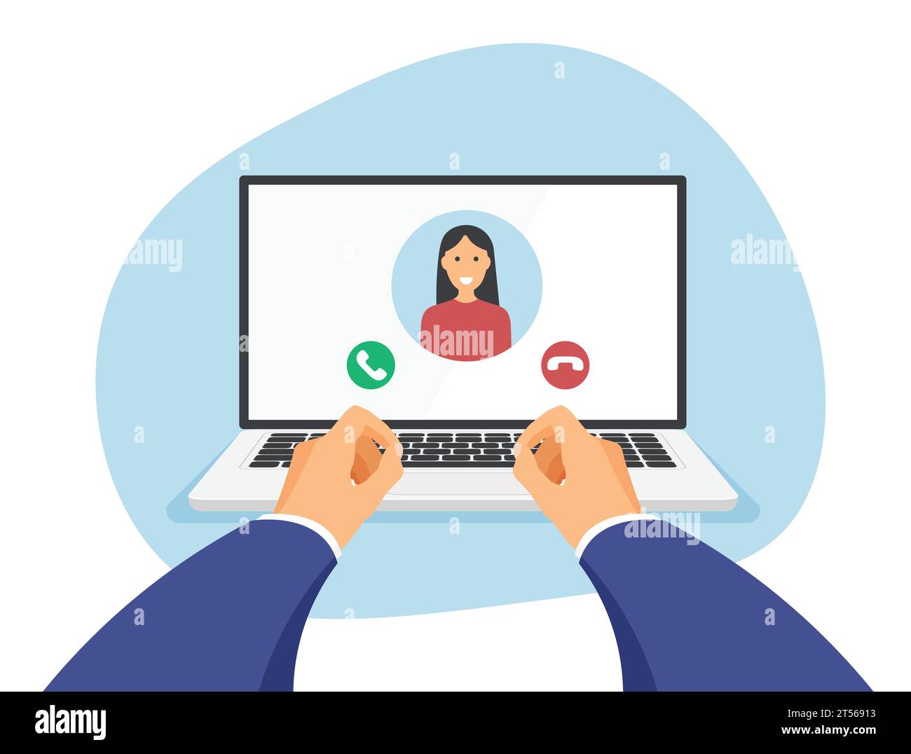 Videocall view Stock Vector Images - Alamy